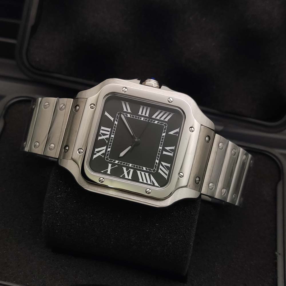 Santos Seiko Mod (Black) – Marina Time Watch