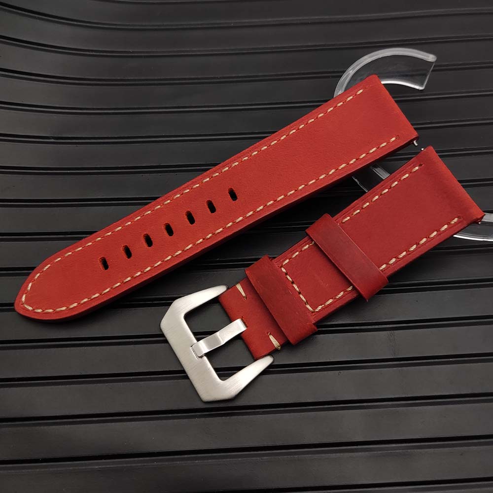24mm Crimson Watches Leather Strap For Men's - Stylish Watches Band ...